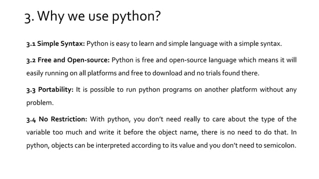 Introduction to python lecture (1) | PPTX