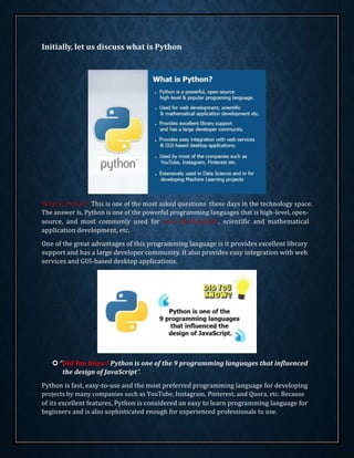 Introduction to python updated | PDF