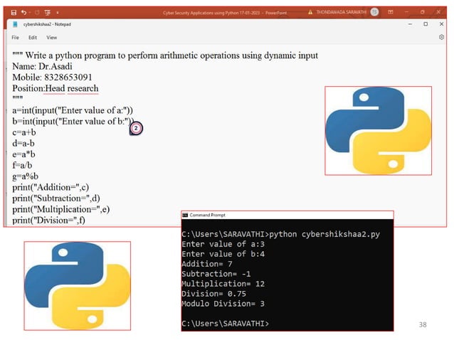 Introduction to Python 01-08-2023.pon by everyone else. . Hence, they ...