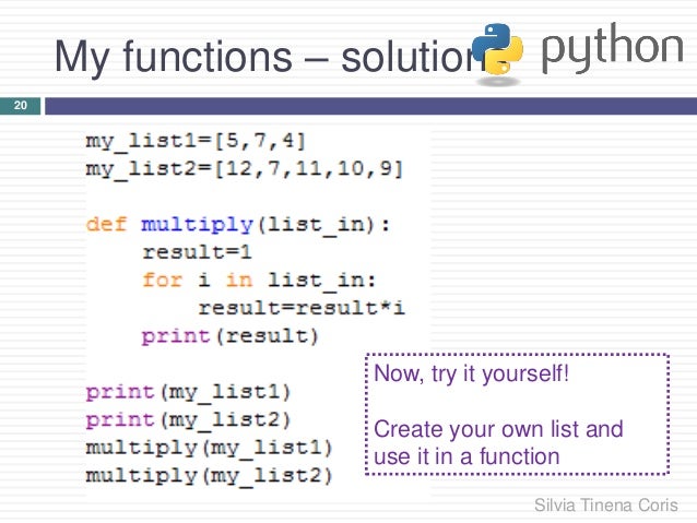 Introduction to Python 2 (part 2/2)