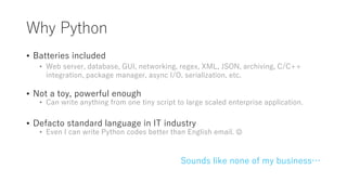 Introduction to python 3 | PPT