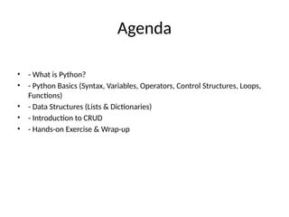 Introduction to python and its applications | PPTX