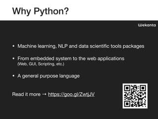Introduction to Python by Wekanta | PPT