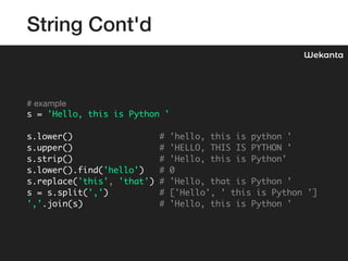 Introduction to Python by Wekanta | PPT