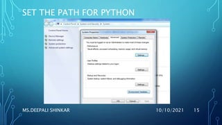Introduction to python | PPTX