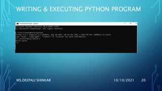 Introduction to python | PPTX