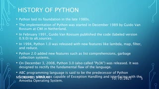 Introduction to python | PPTX