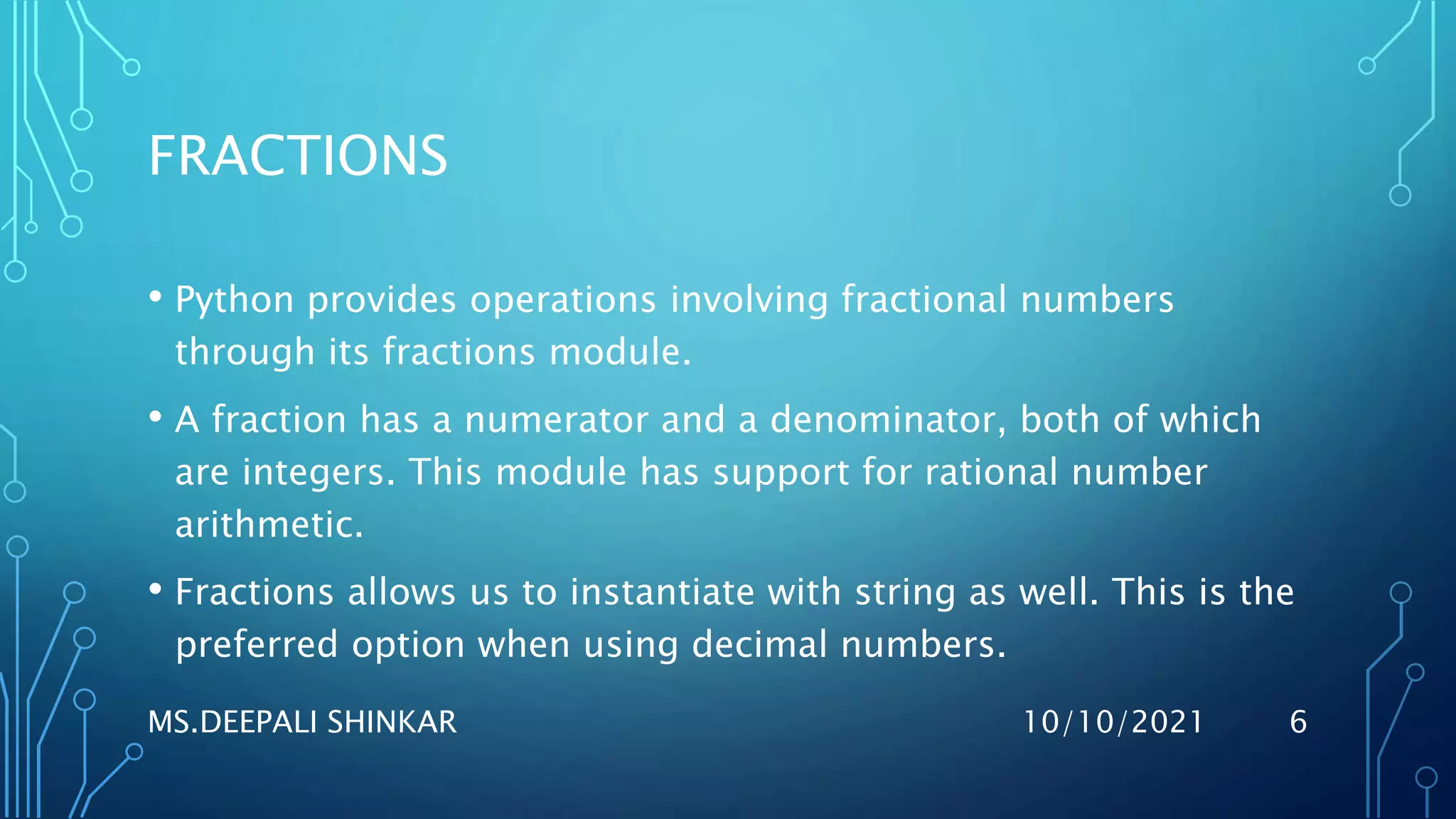Numbers and math module | PPTX