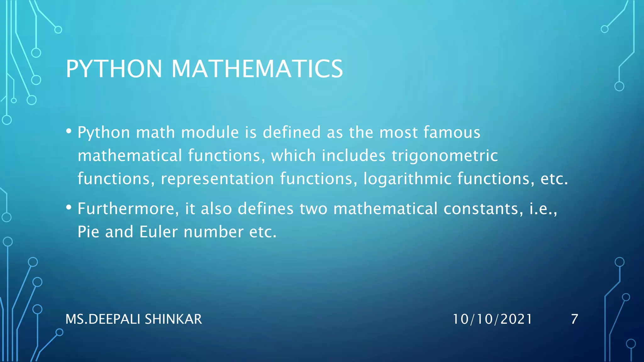 Numbers and math module | PPTX