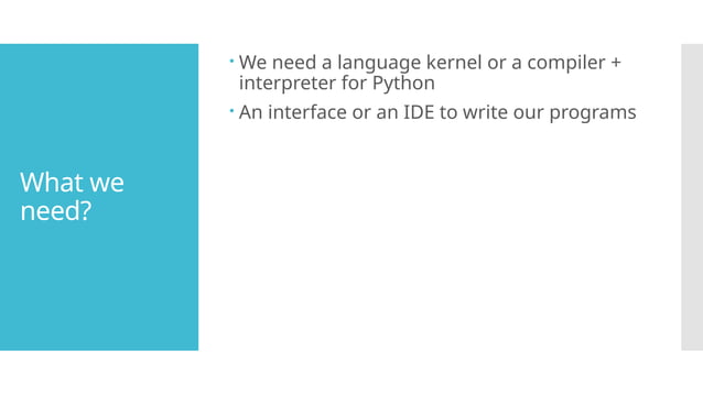 Introduction to Python External Course !!! | PPT