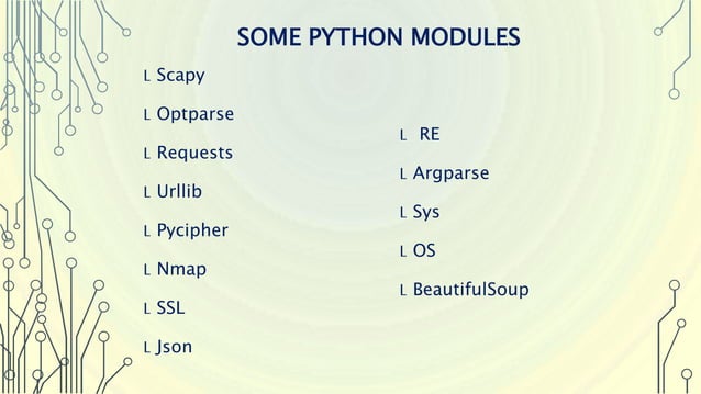 Introduction to python for cybersecurity pythonminna | PPTX ...