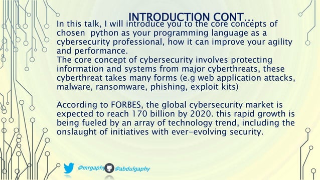 Introduction to python for cybersecurity pythonminna | PPTX ...