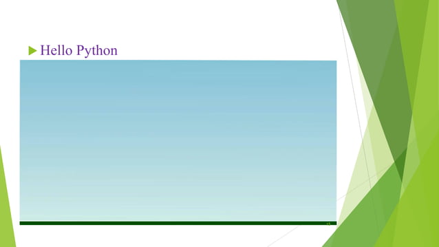 Introduction to python programming | PPT