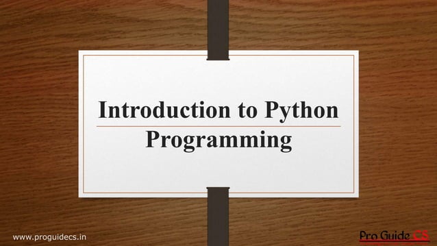 Introduction To Python Programming Why Python Applications Of Python 8194