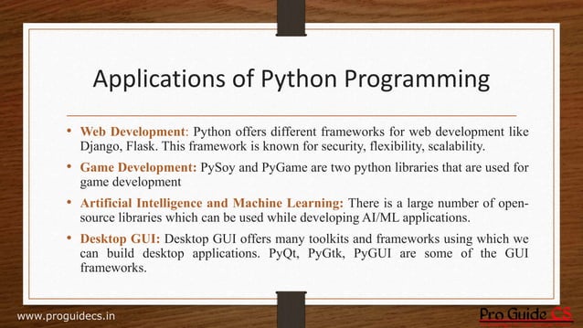 Introduction To Python Programming Why Python Applications Of Python Pptx Programming 6632