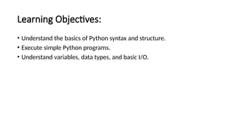 Introduction to Python Programming programming.pptx