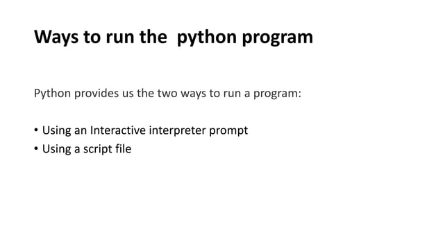 Introduction To Python Programming Languagepptx