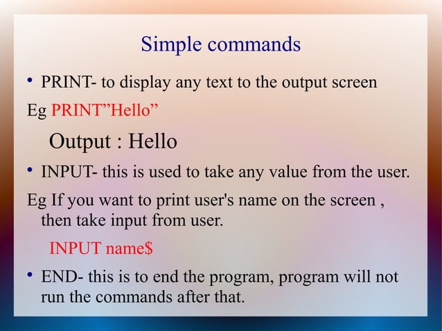 Introduction to qbasic | PPT