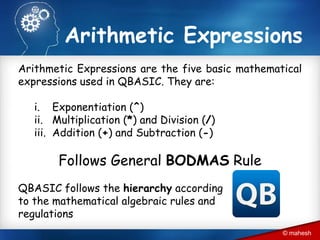 Introduction to QBASIC programming and basics | PPT