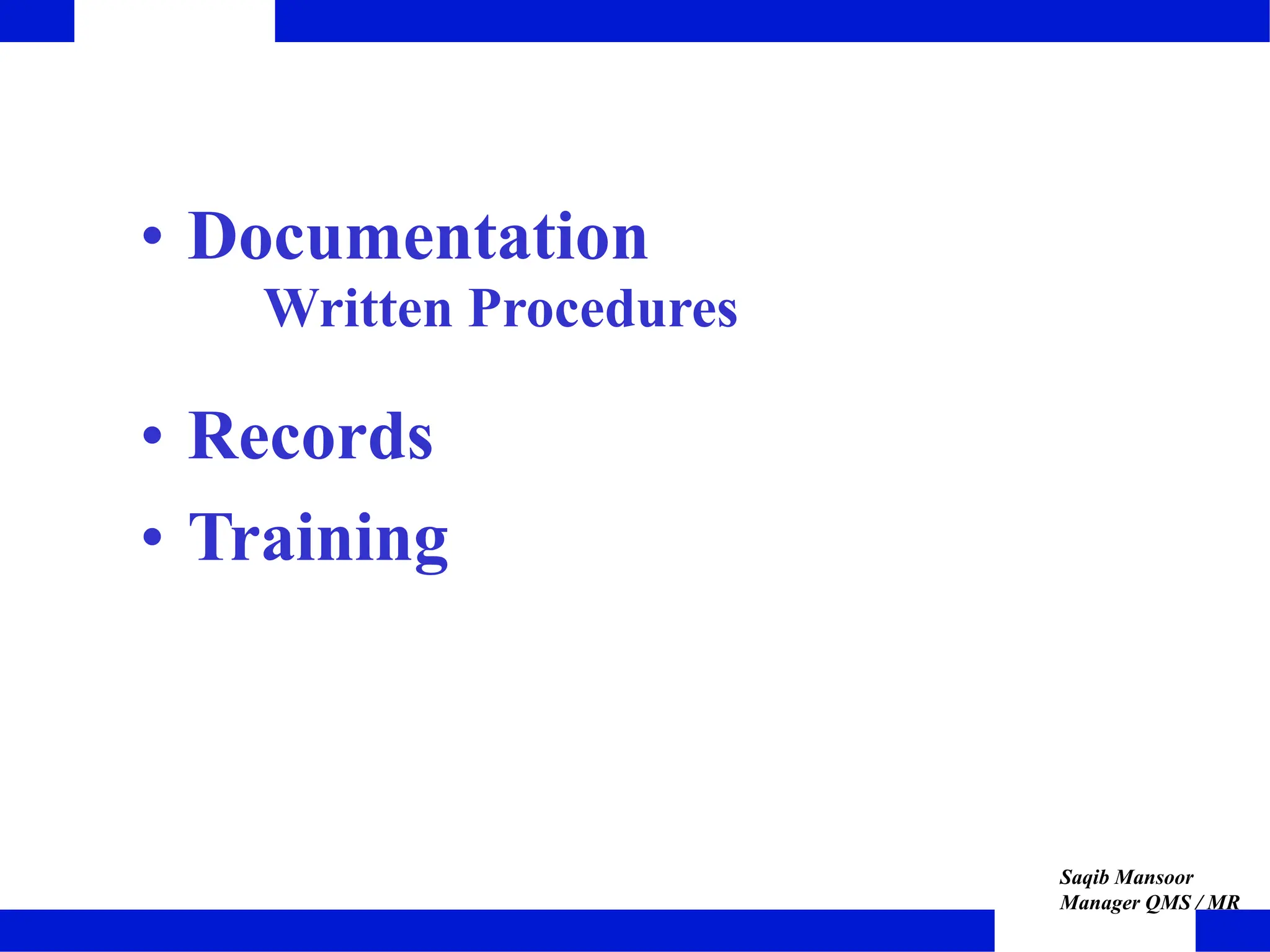 INTRODUCTION TO QUALITY MANAGEMENT SYSTEM (QMS) ISO9000 | PPT