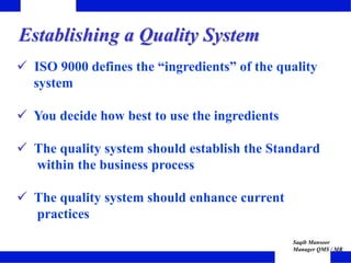 INTRODUCTION TO QUALITY MANAGEMENT SYSTEM (QMS) ISO9000 | PPT