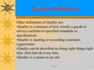 Introduction to Quality | PDF