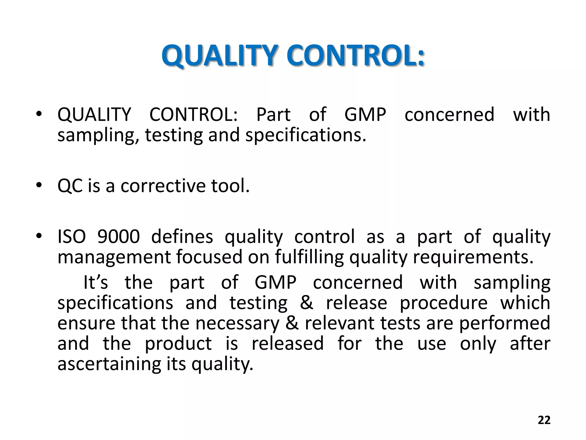 Introduction to quality assurance and qualtiy control | PPTX