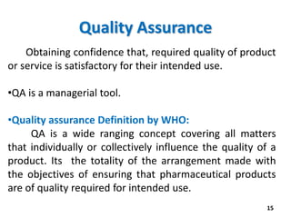 Introduction to quality assurance and qualtiy control | PPTX