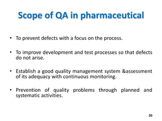 Introduction to quality assurance and qualtiy control | PPTX