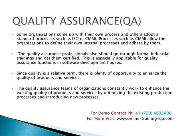 Introduction to quality assurance(qa) | PPTX | Technology & Computing