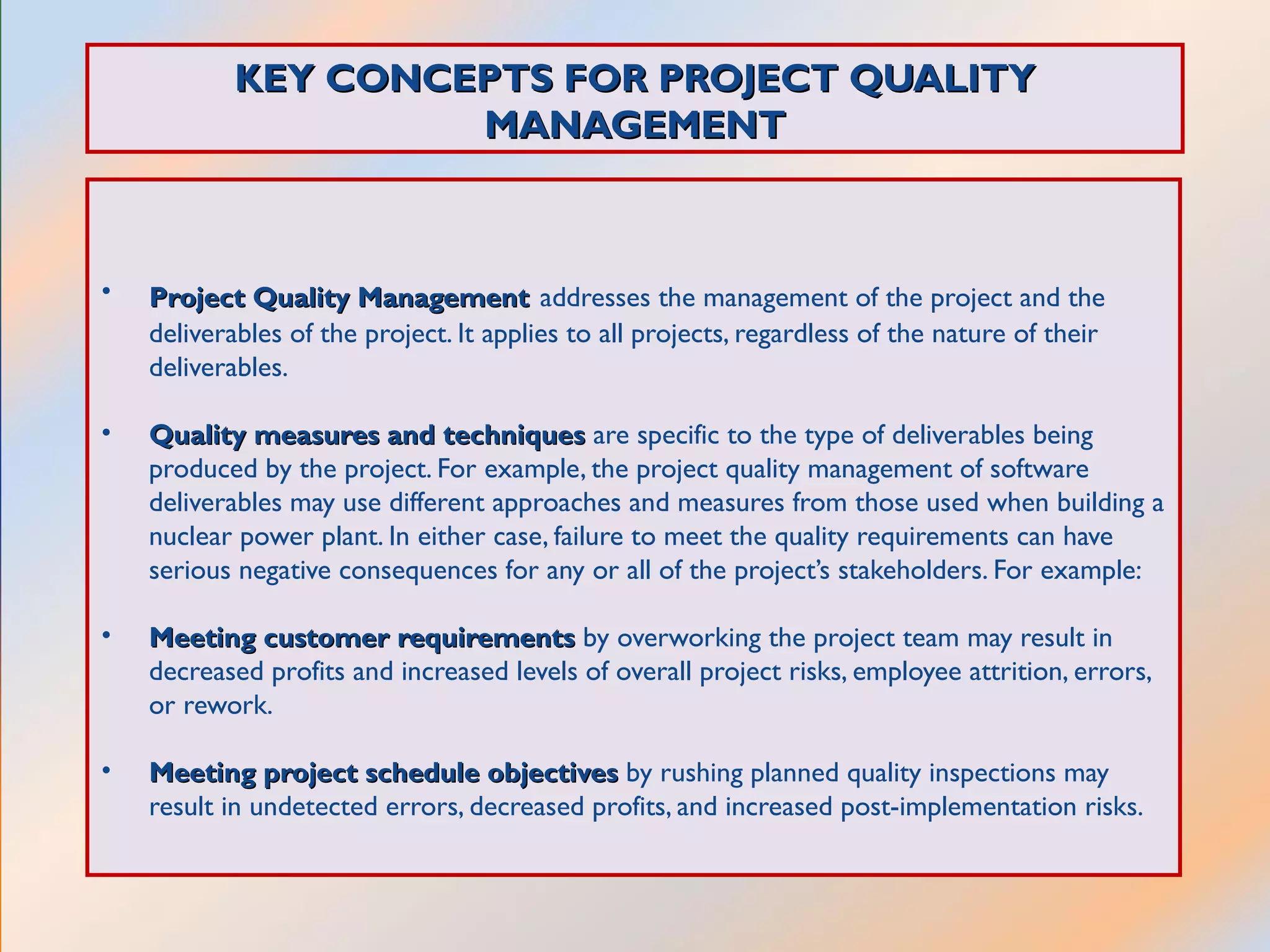 Introduction to quality management | PPS