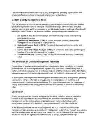 Comparing 7QC Tools with Modern Quality Management Tools: A ...