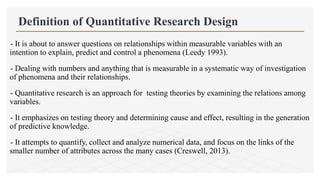 Introduction to quantitative research design | PDF