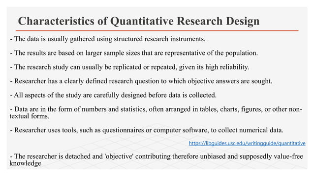 Introduction to quantitative research design | PPT