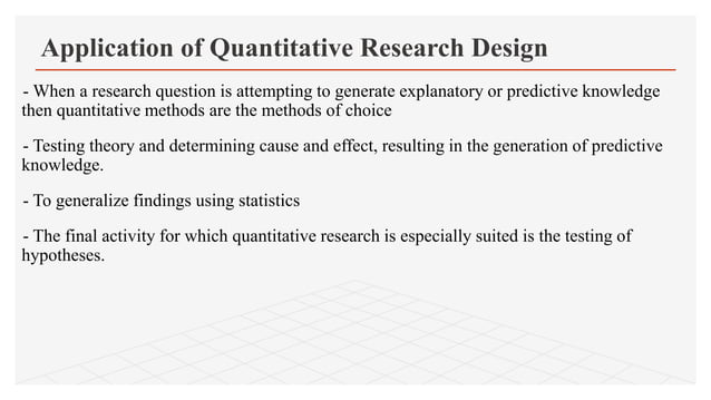 Introduction to quantitative research design | PPT