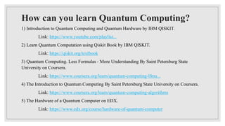 Introduction to quantum computing | PPTX