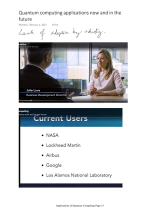 Introduction to Quantum Computing | PDF | Technology & Computing