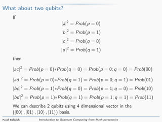 Introduction to Quantum Computing from Math perspective | PDF