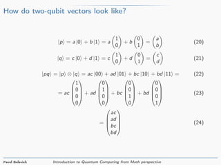 Introduction to Quantum Computing from Math perspective | PDF