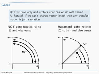 Introduction to Quantum Computing from Math perspective | PDF