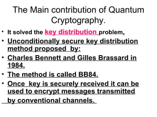 Introduction to quantum cryptography | PPT | Information and Network Security | Computing