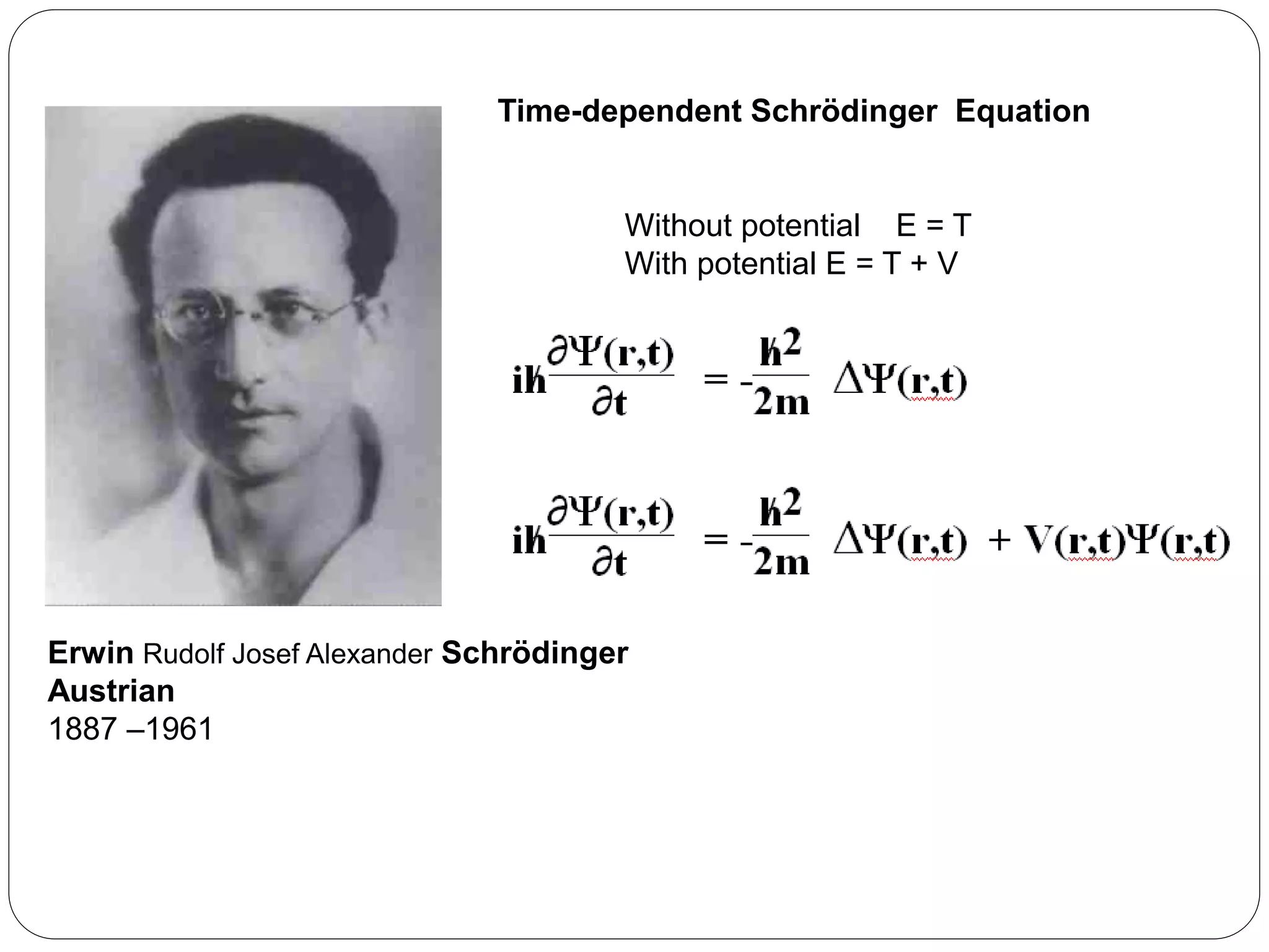 Introduction to quantum mechanics and schrodinger equation | PPTX