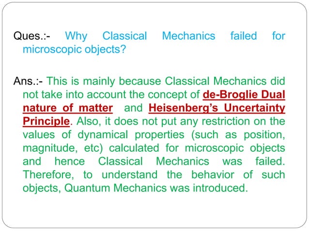 Introduction to quantum mechanics and schrodinger equation | PPTX