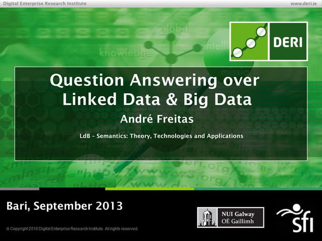 Introduction To Question Answering For Linked Data And Big Data Ppt