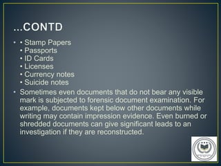 Introduction to Questioned Document | PPTX