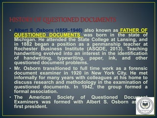 Introduction to Questioned Document | PPTX