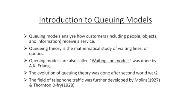 Introduction to Queuing Models ..pptx