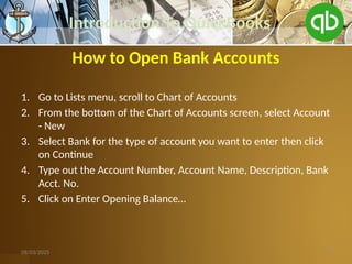 Introduction To QuickBooks for Beginners | PPTX