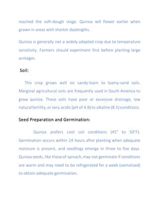 quinoa crop introduction by siddique ahmad ( agriculture university of ...