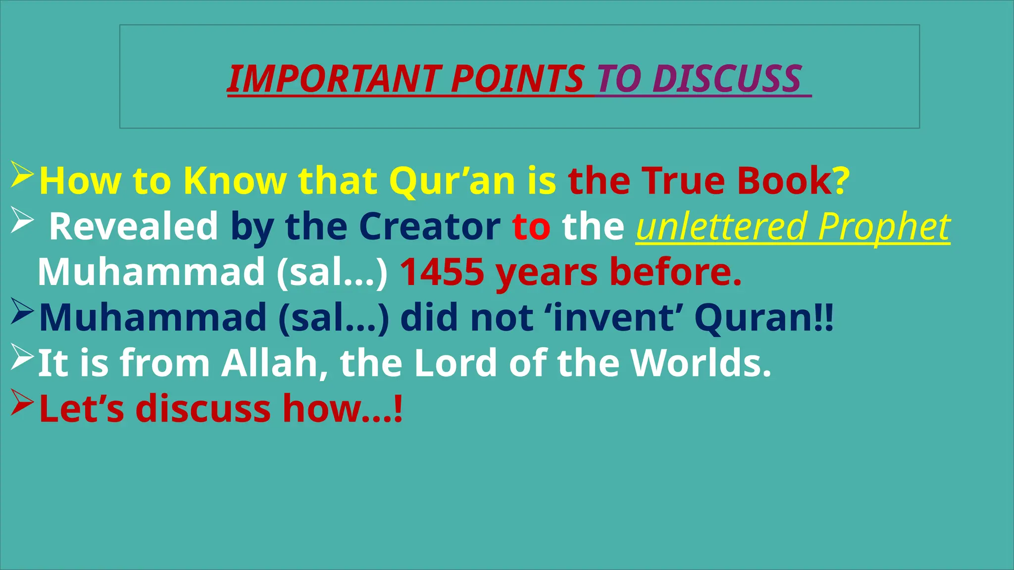 Introduction to Quran and Quran as guidance.pptx | Islam | Religion ...